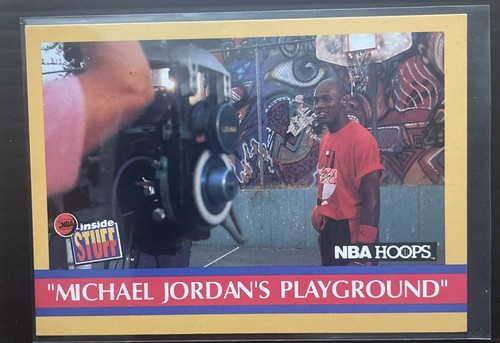 MICHAEL JORDAN 1990 NBA HOOPS BASKETBALL #382 INSIDE STUFF JORDAN'S ...