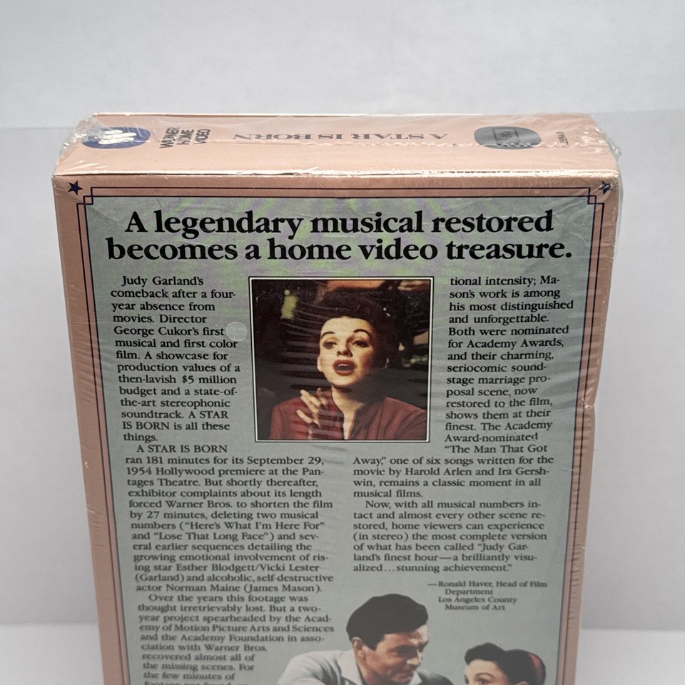 A Star is Born 1954 Beta Betamax Big Box NOT VHS Judy Garland Sealed | eBay