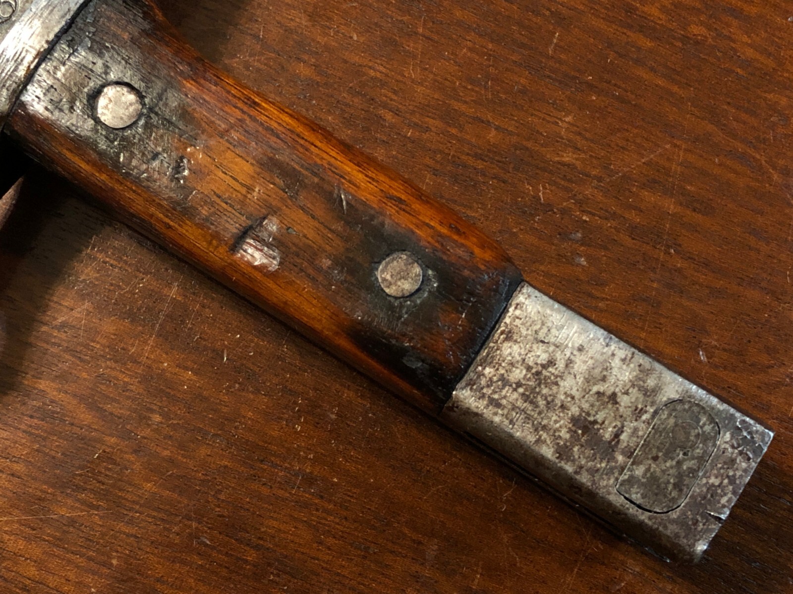 WW2 Late War Japanese IJA Last Ditch Arisaka Type 30 Bayonet & Wooden ...