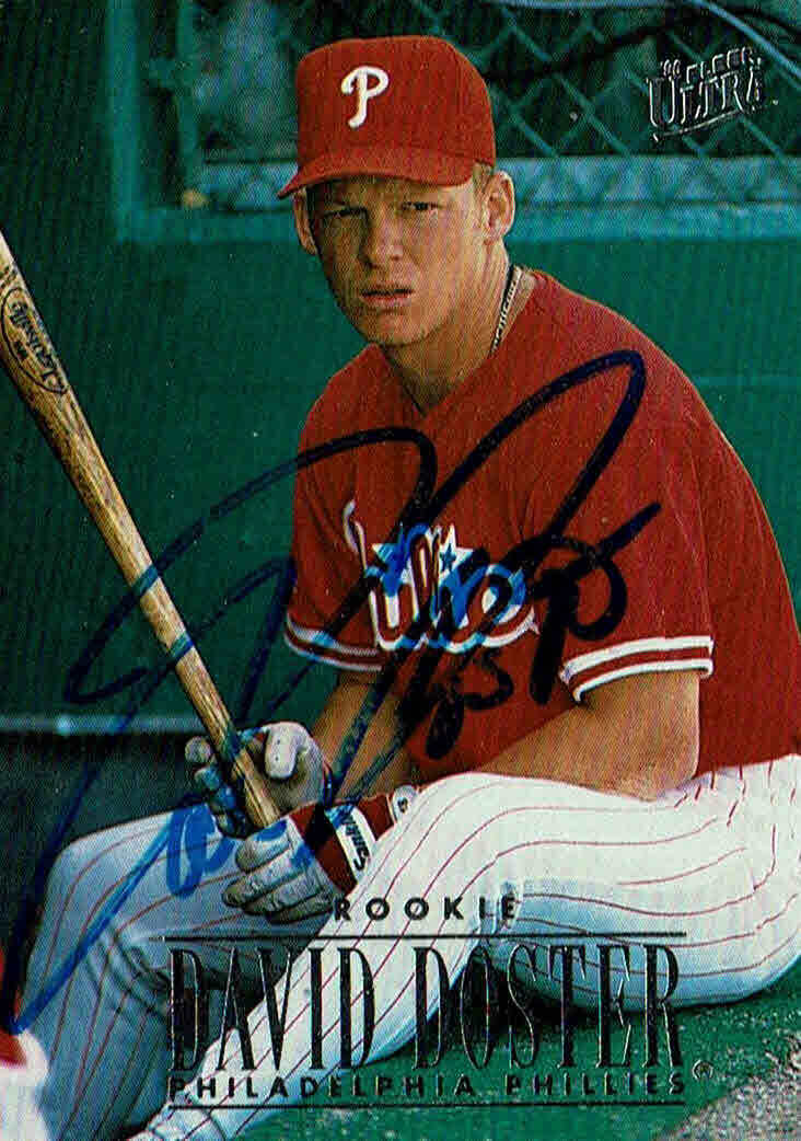 DAVID DOSTER - Baseball Player - Philadelphia Phillies- Autograph ...