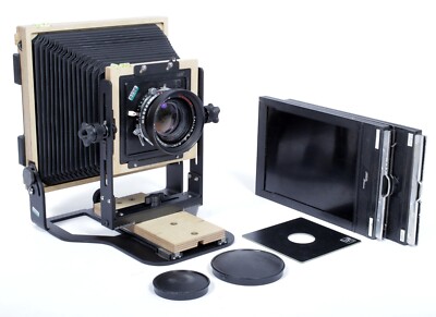 Intrepid 5X7 Field camera w/ Schneider 210mm lens + holders + fresnel ...