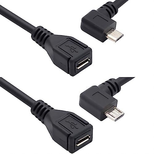 CY Micro USB 2.0 Male to Micro USB 2.0 Female Extension Cable Left ...