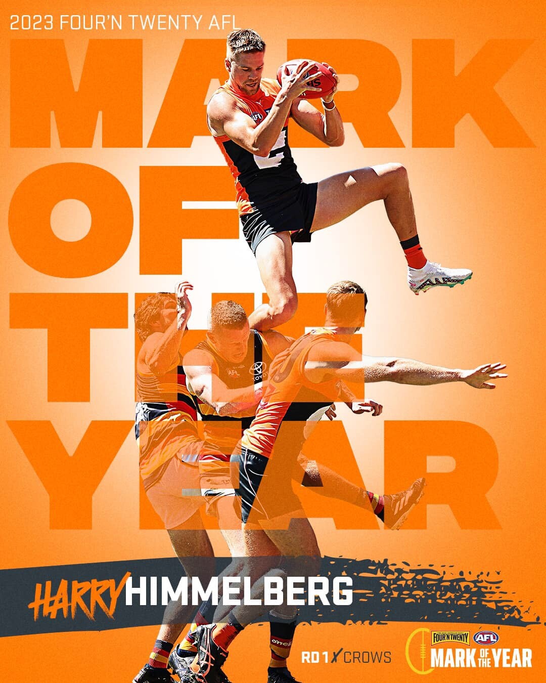 AFL GWS GIANTS TEAM PLAYER POSTER, FOOTBALL BROWNLOW MARK OF THE YEAR,F ...