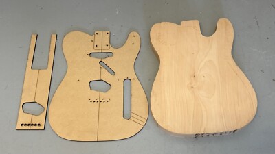 Alder 1-pc guitar body blank- Tele shape w/template | eBay