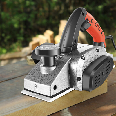 1100W Electric Wood Planer Power Corded Wood Plane Handheld Woodworking ...