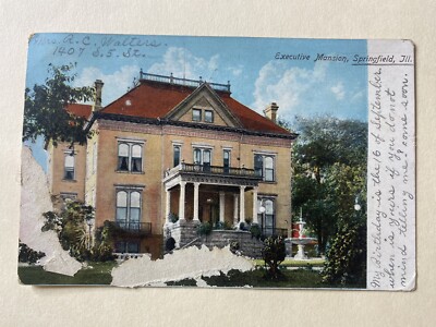 Antique Executive Mansion, Springfield, Illinois Undivided Back ...