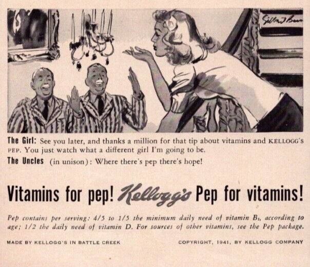 Kelloggs Pep Cereal Vintage Print Ad Pep Apeal by Bundy Battle Creek ...