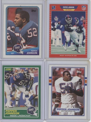 Lot of 20 Different Pepper Johnson Football Cards | eBay