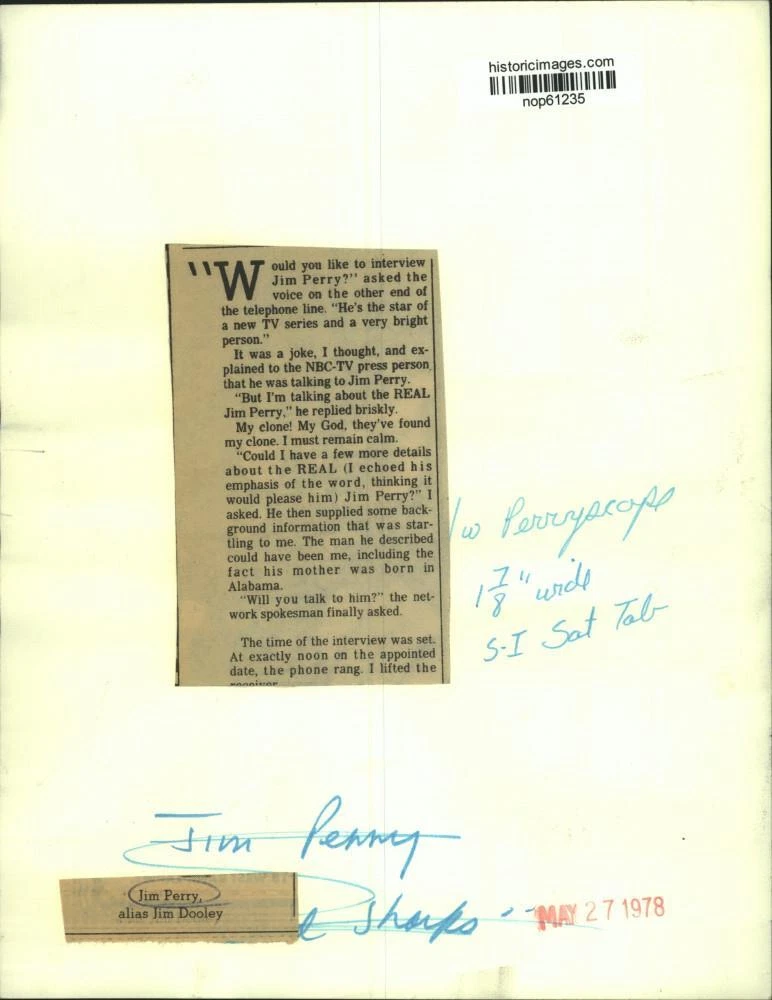 Jim Perry Television Personality