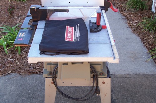 CRAFTSMAN 3.0 HP 10" Table Saw w/Blade Guard, Fence, Extensions & Dust ...