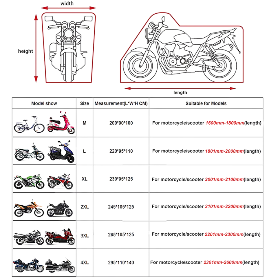 190T Black Yellow Waterproof Motorcycle Cover Dust Rain Snow UV Indoor ...