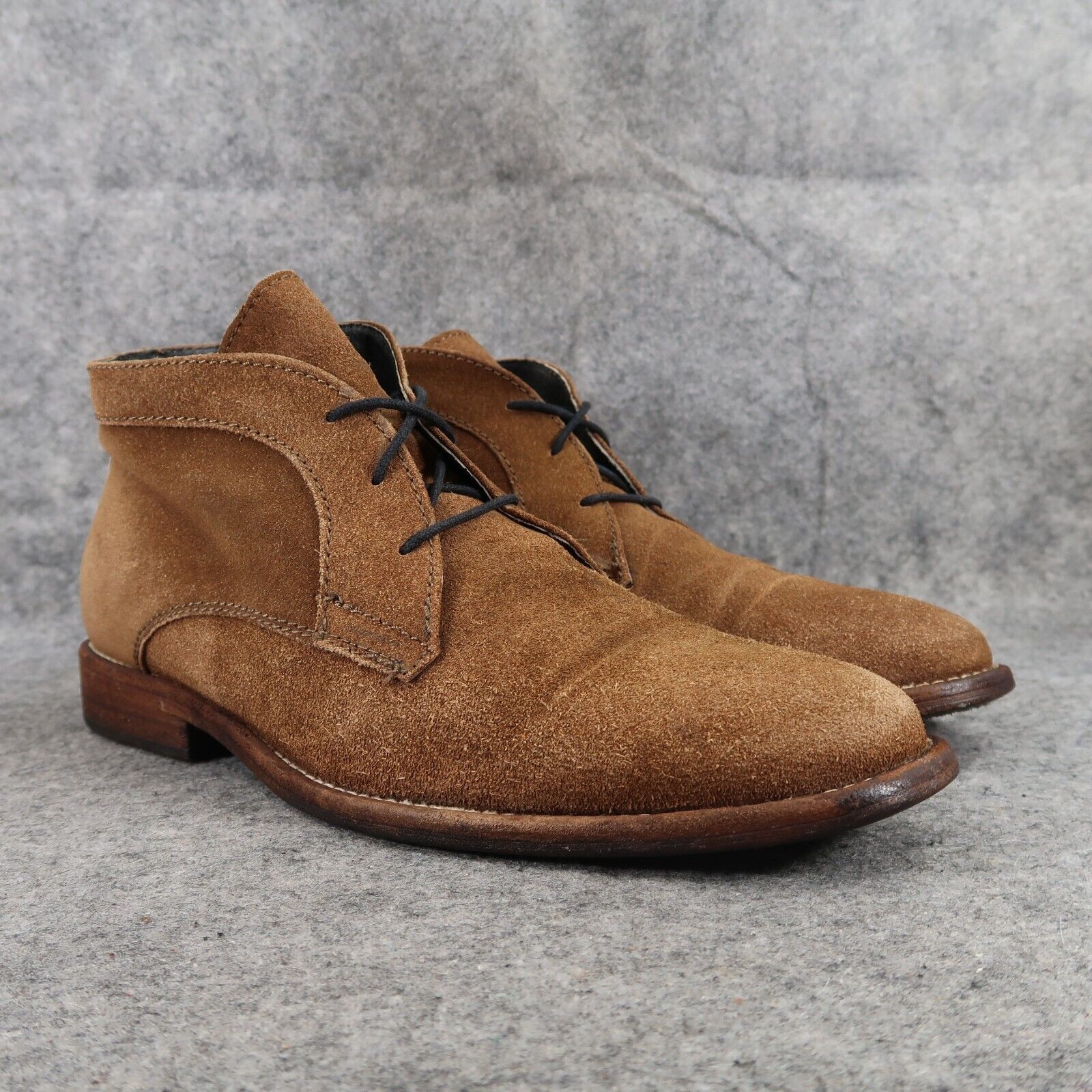 JD Fisk Shoes Mens 8 Boots Leather Casual Classic Brown Derby Chukka ...