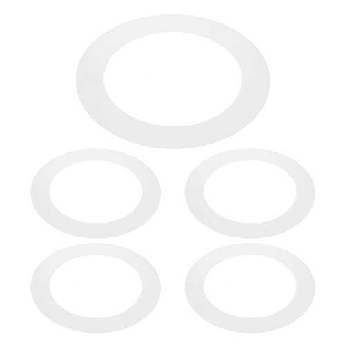 6.3" ID 8.7" OD Plastic Trim Ring, 5 Pcs Translucent Matte White Goof ...