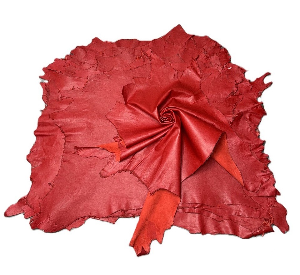 BEST Quality Hides Lambskin Soft Leather Hide skin skins RED 6sqft | eBay