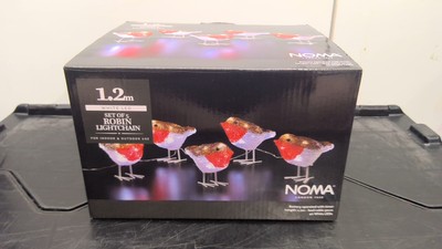 BNIB NOMA Set of 5 Robin LED Light Chain - Battery Operated - CG R14 ...