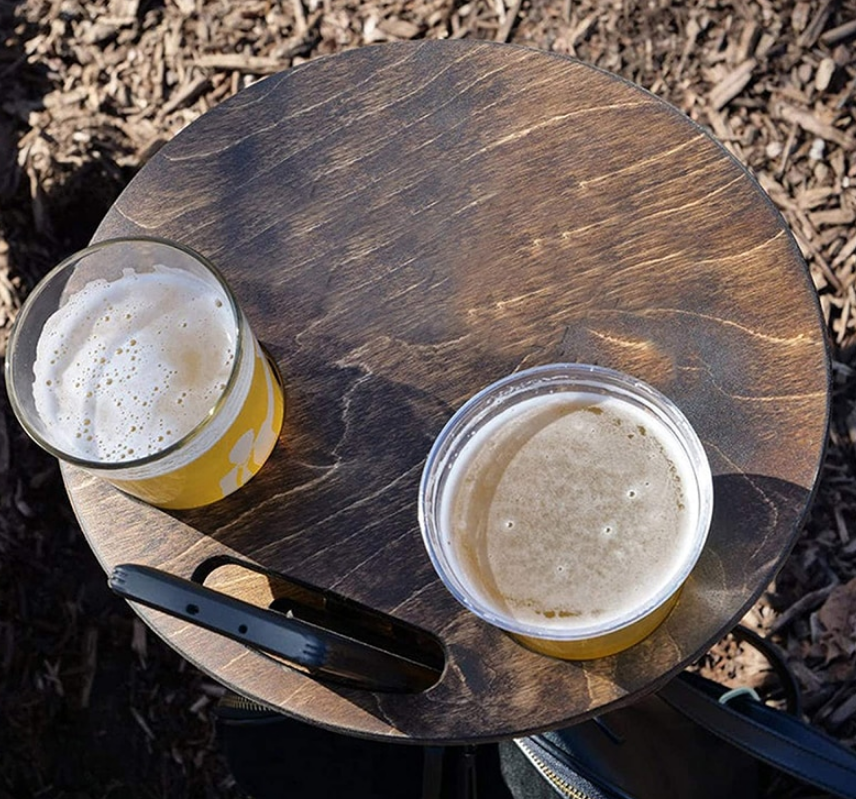 Portable Folding Outdoor Wine Table Stake Phone Cup Holder Beach Picnic ...