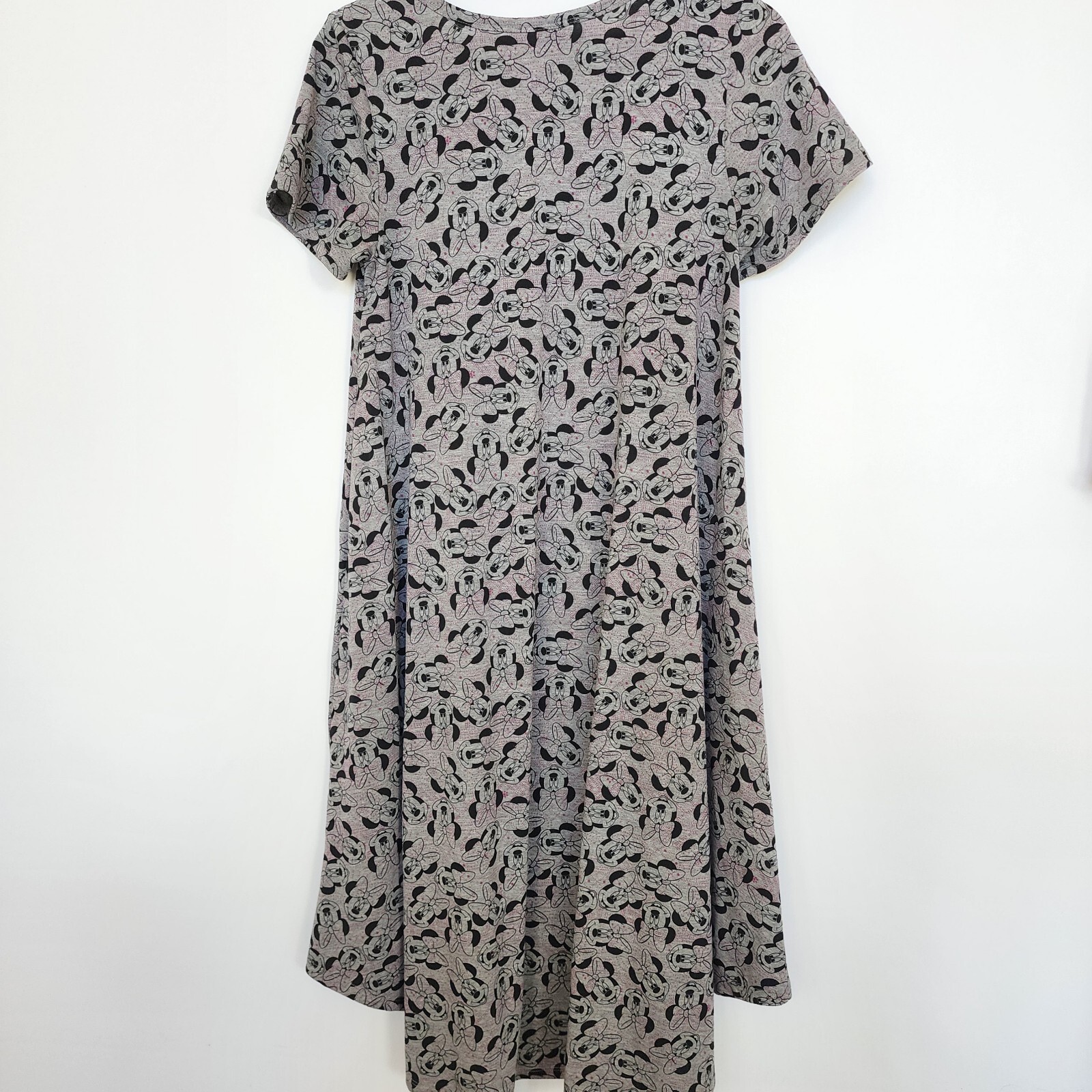 Lularoe Disney Carly Dress Size XS Womens Gray Minnie Mouse Hi Low | eBay