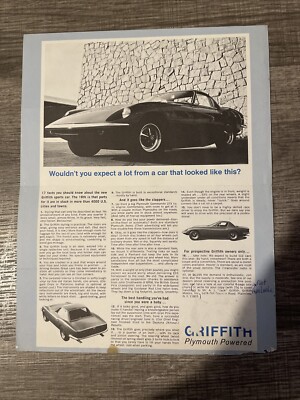 Vintage 1966 Griffith Car Sales Brochure | eBay