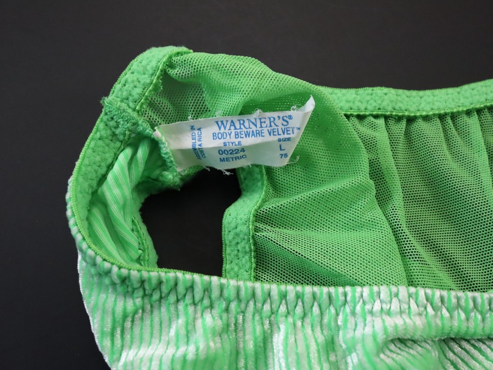 VTG Warner's Y2K Body Beware Velvet Sheer Back Bikini Panties LARGE | eBay