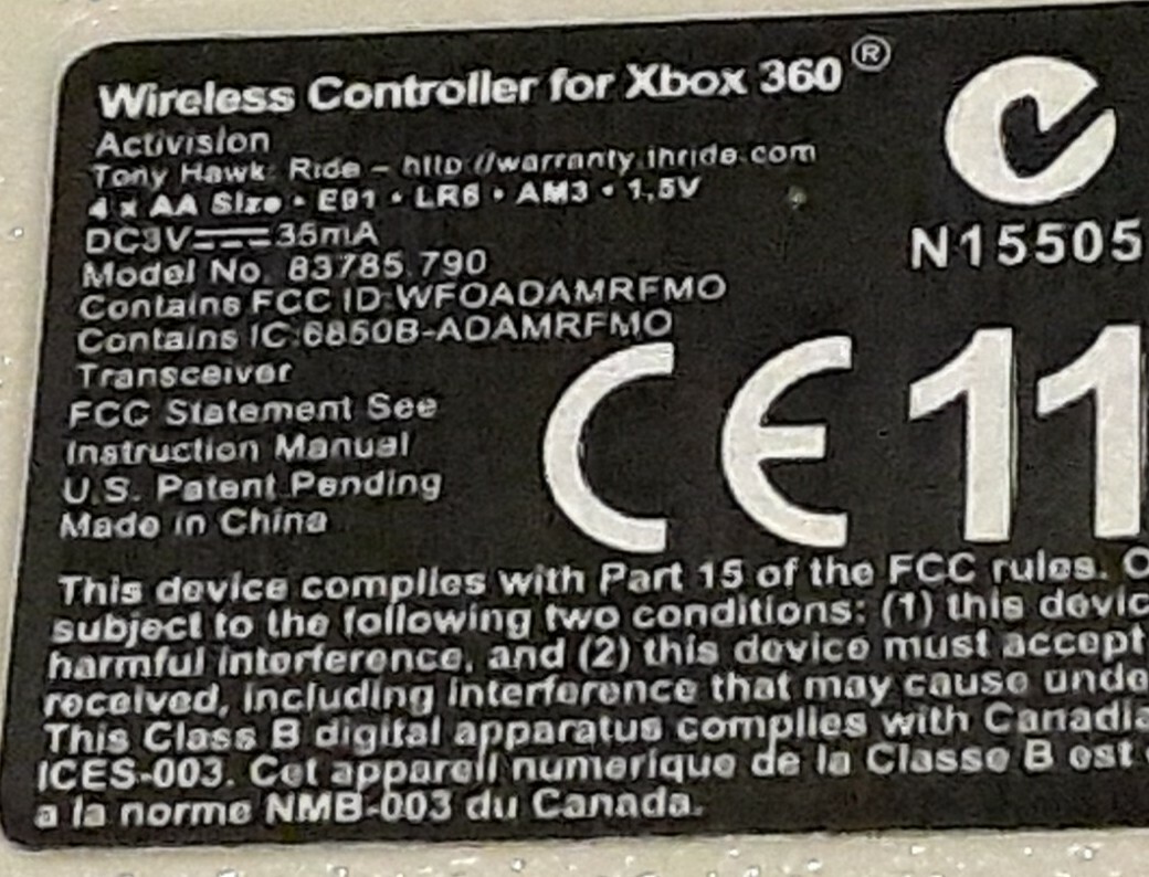 Tony Hawk RIDE Skateboard Wireless board controller for Xbox 360 83787. ...