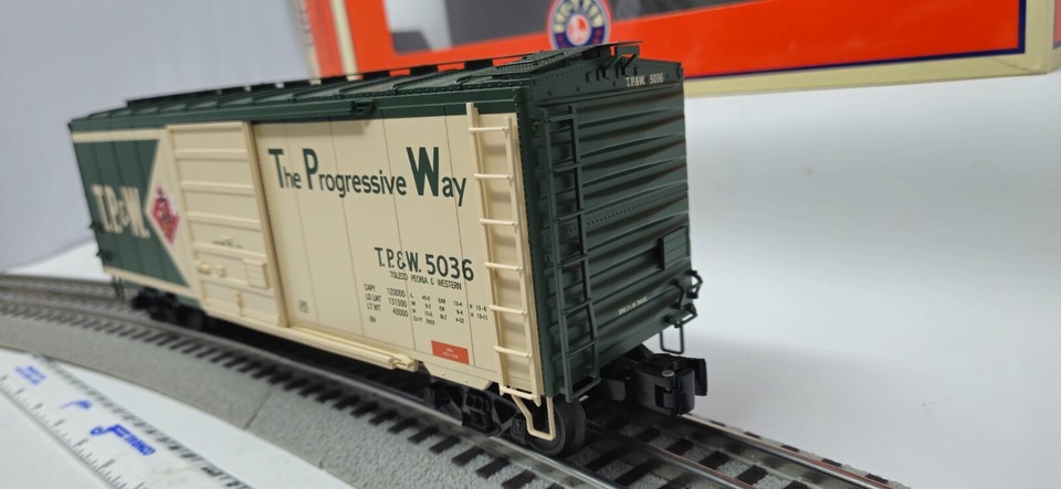 6-17294 Lionel Toledo Peoria Western PS-1 Box Car O Gauge TPW New | eBay