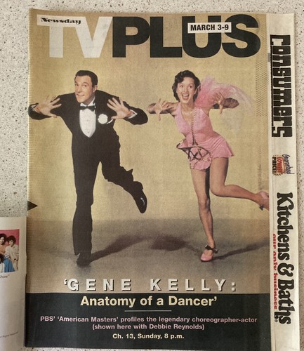 GENE KELLY & Debbie Reynold Newsday Local TV Guide March 3 2002 / LI NY ...