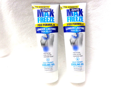 2 Zims MAX FREEZE Pro Formula 4oz Cold Therapy COOLING GEL Extra ...
