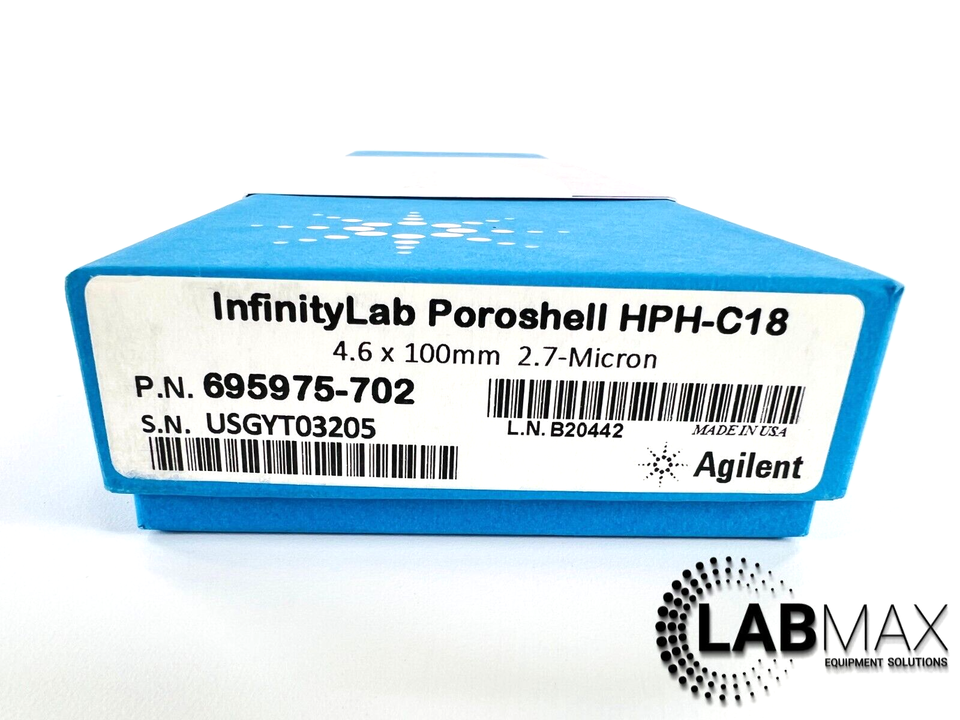 NEW Agilent HPLC Column Poroshell 120 HPH-C18 2.7 µm, 4.6 x 100 mm ...