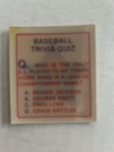 1986 Sportflics #129 Baseball Trivia Quiz Trivia Cards | eBay