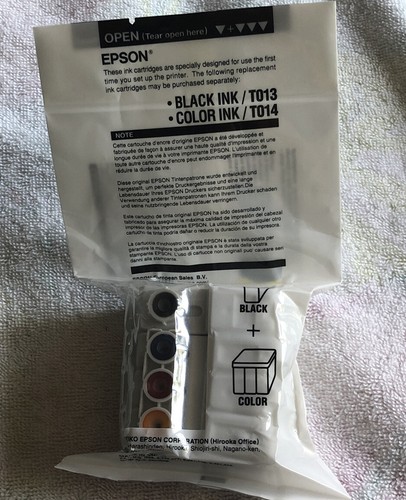 NEW OEM Epson Ink Cartridges For First Time Set Up. NEW AND SEALED IN ...