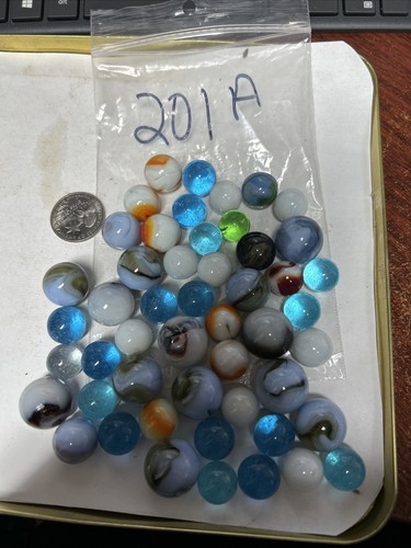 Vintage Marbles Lot Of 50 Different Sizes Unique Lot 201A | eBay