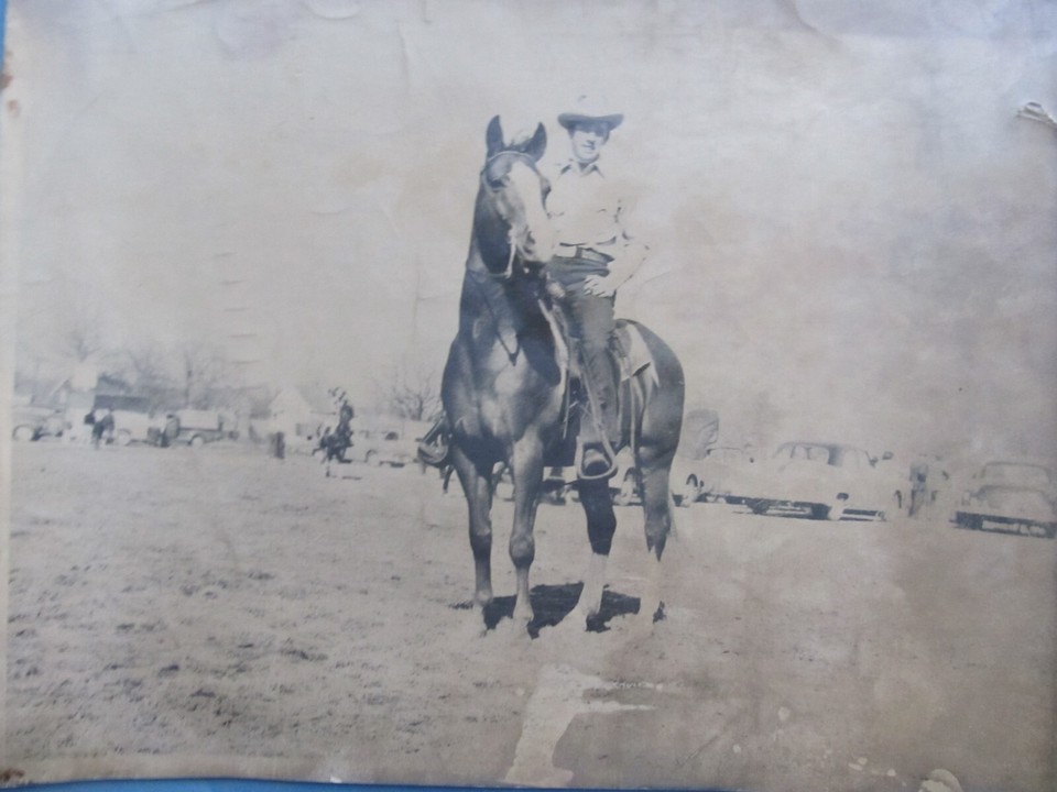 Rare LARGE Antique Western Cowboy Autographed Photo, Wild West Show ...