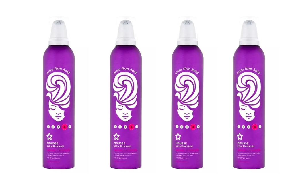 Superdrug Hair Mousse Extra Firm Hold Long Lasting Volume Control ...