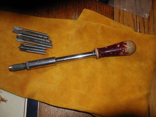 Vintage Stanley Yankee No 130A Spiral Ratchet Pump Screwdriver with 8 ...