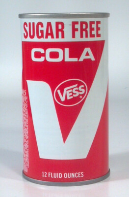 Vintage Vess Sugar Free Cola Soda Pop Can 12oz Straight Steel St Louis ...