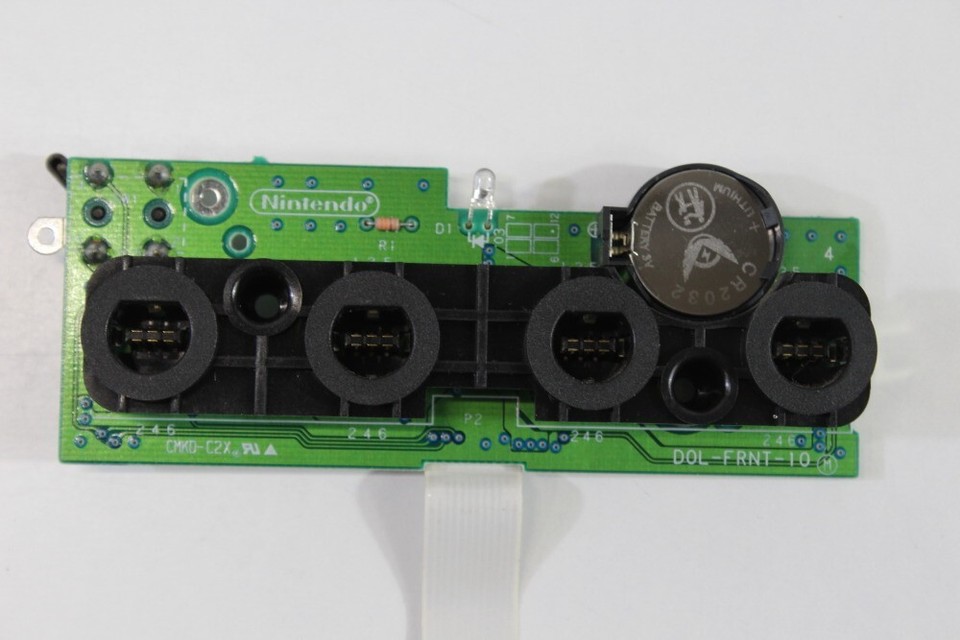 Nintendo OEM Gamecube Controller Port Assembly & New Battery Holder LED ...