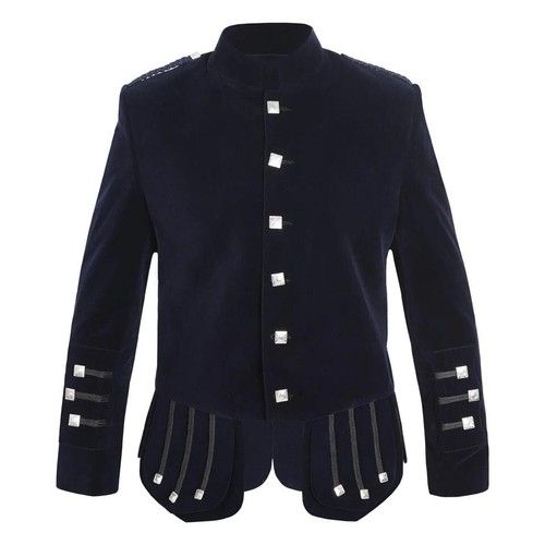 Black Kenmore Scottish Velvet Kilt Jacket Waistcoat Men's Wedding ...