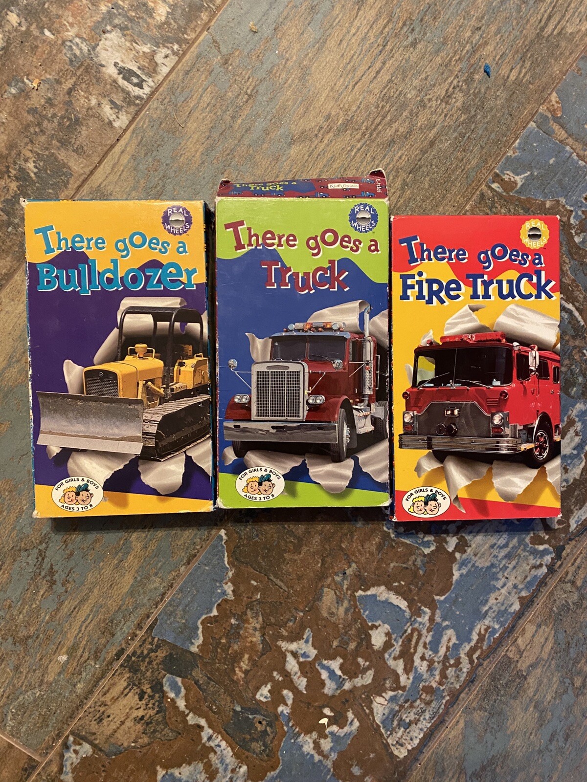Vintage There Goes A .... Fire Truck, Bulldozer, Truck - VHS lot of 3 ...