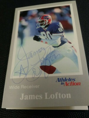 1992 James Lofton autograph Athletes in Action Bills Football card HOF ...