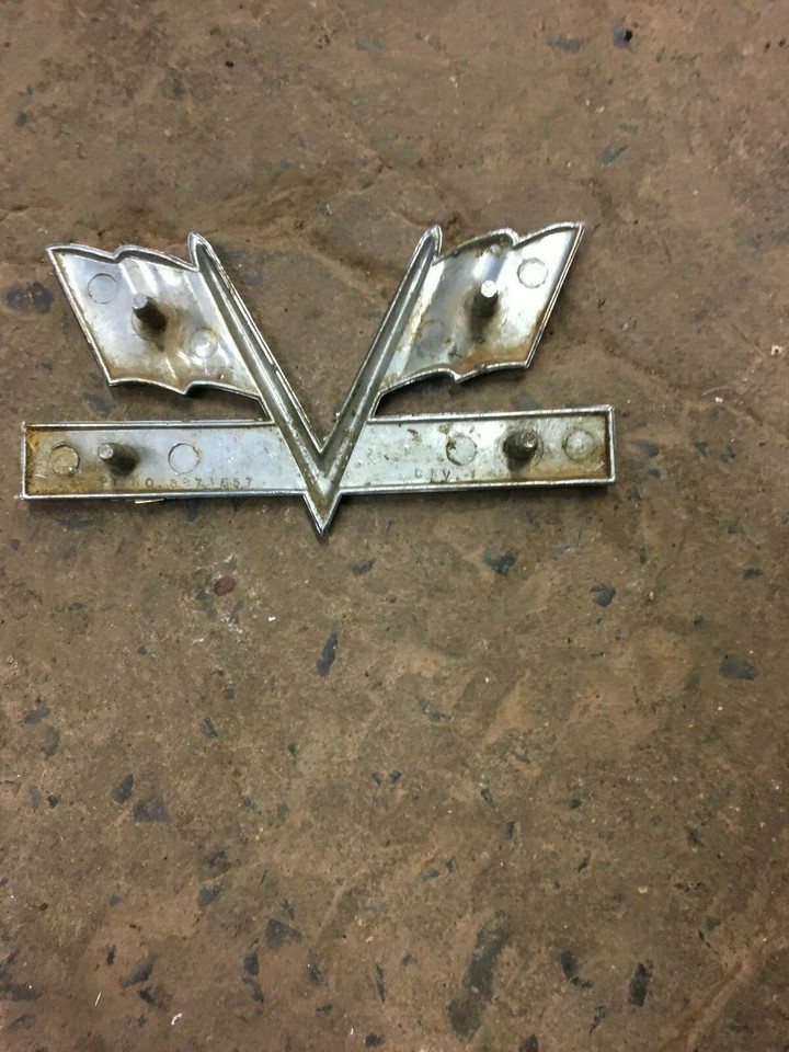 1965 1966 1967 Chevrolet V flag 396 Turbo Jet Emblem CHECKERED FLAG ...