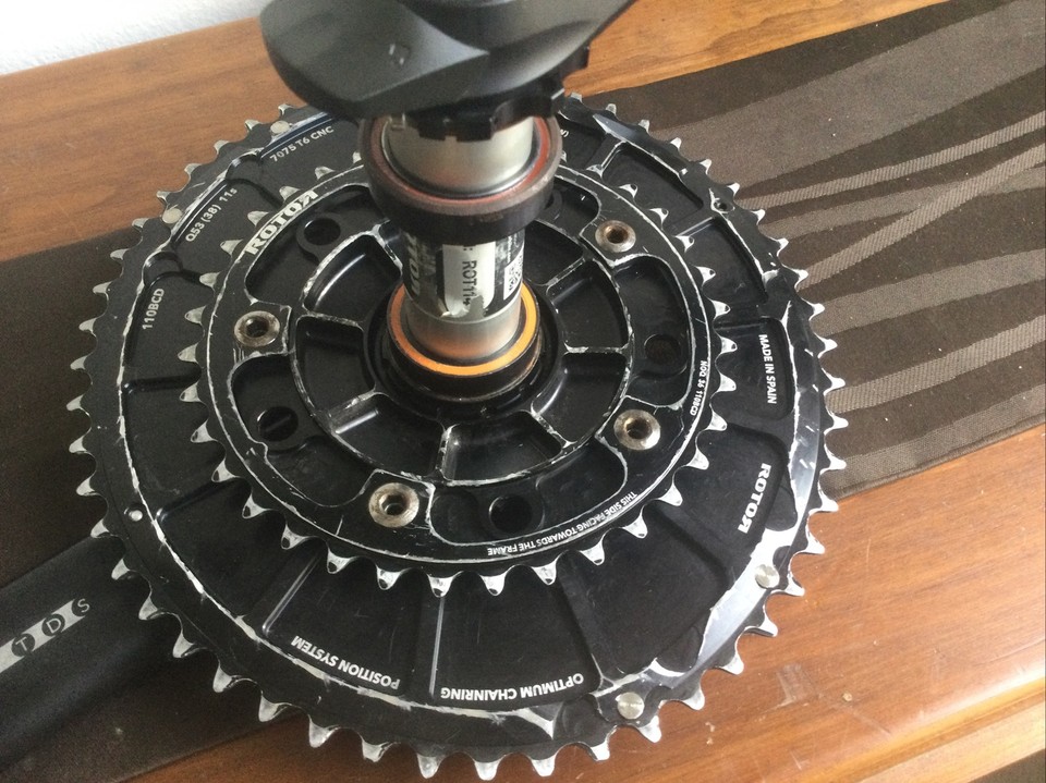 Rotor Flow Inpower Power Meter Crank Qrings Qarbon Oval 53/38T 175 | eBay
