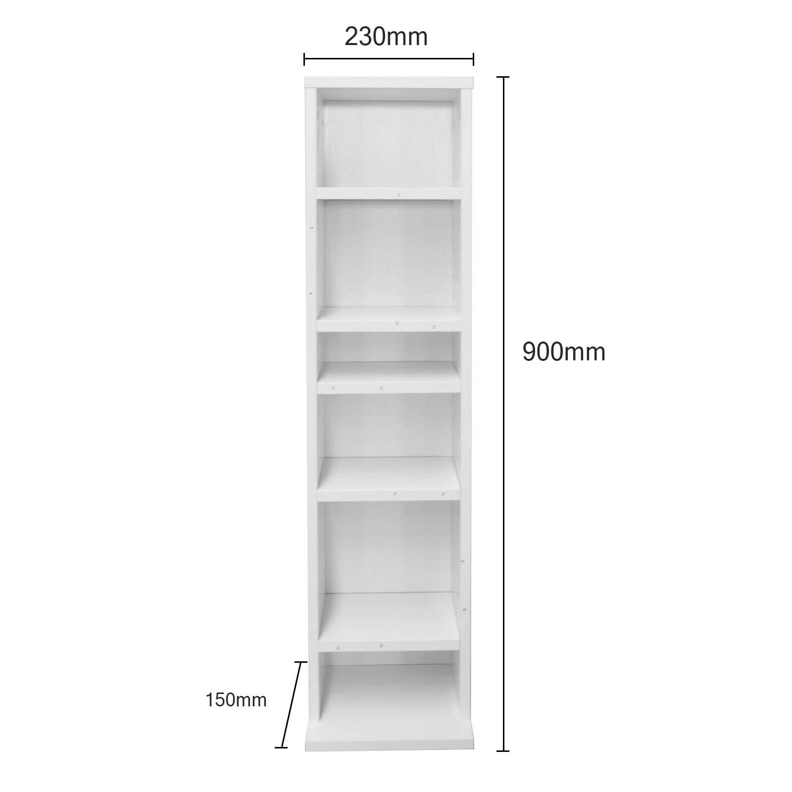White Media Storage Shelf Rack Unit Video Wood Bookcase Display ...