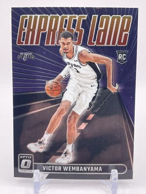 VICTOR WEMBANYAMA 2023-24 Donruss Optic Express Lane Insert Base Rookie ...