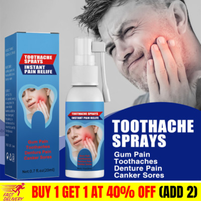 Toothache Spray Instant Pain Relief Oral Teeth Care Effective Dental ...