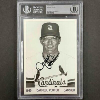 Darrell Porter autograph signed 1985 St. Louis Cardinals 5x7 team photo ...