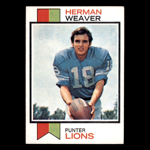 Herman Weaver #279 VG-EX 1973 Topps Detroit Lions Vintage Football Card ...