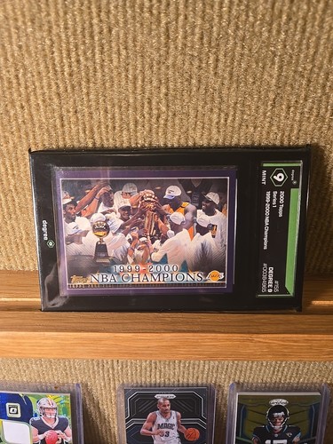 1999-2000 TOPPS BASKETBALL LAKERS NBA CHAMPIONS TEAM CARD KOBE BRYANT ...