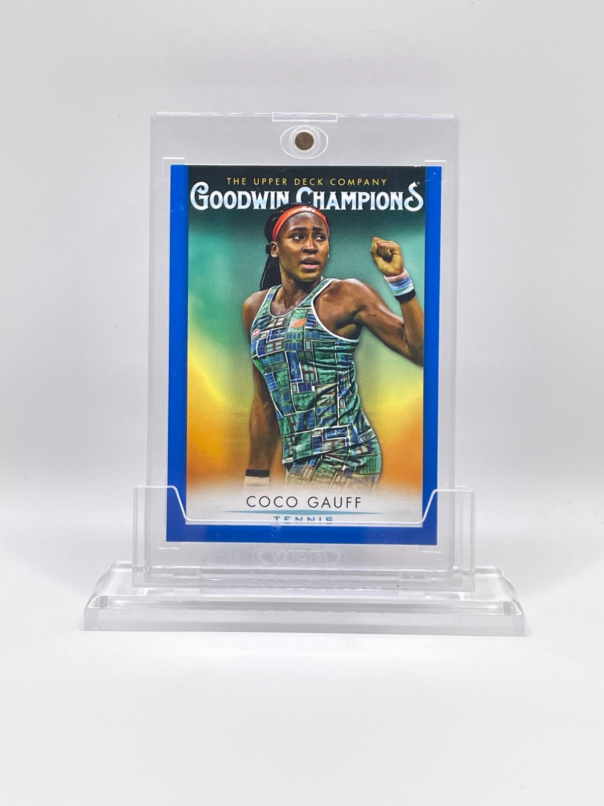 Coco Gauff 2021 UD Goodwin Champions RARE ROYAL BLUE Rookie RC #17 ...