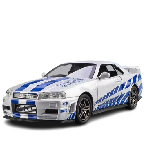 1:32 Scale Nissan Skyline GTR R34 Diecast Model Car Alloy Sport Racing ...