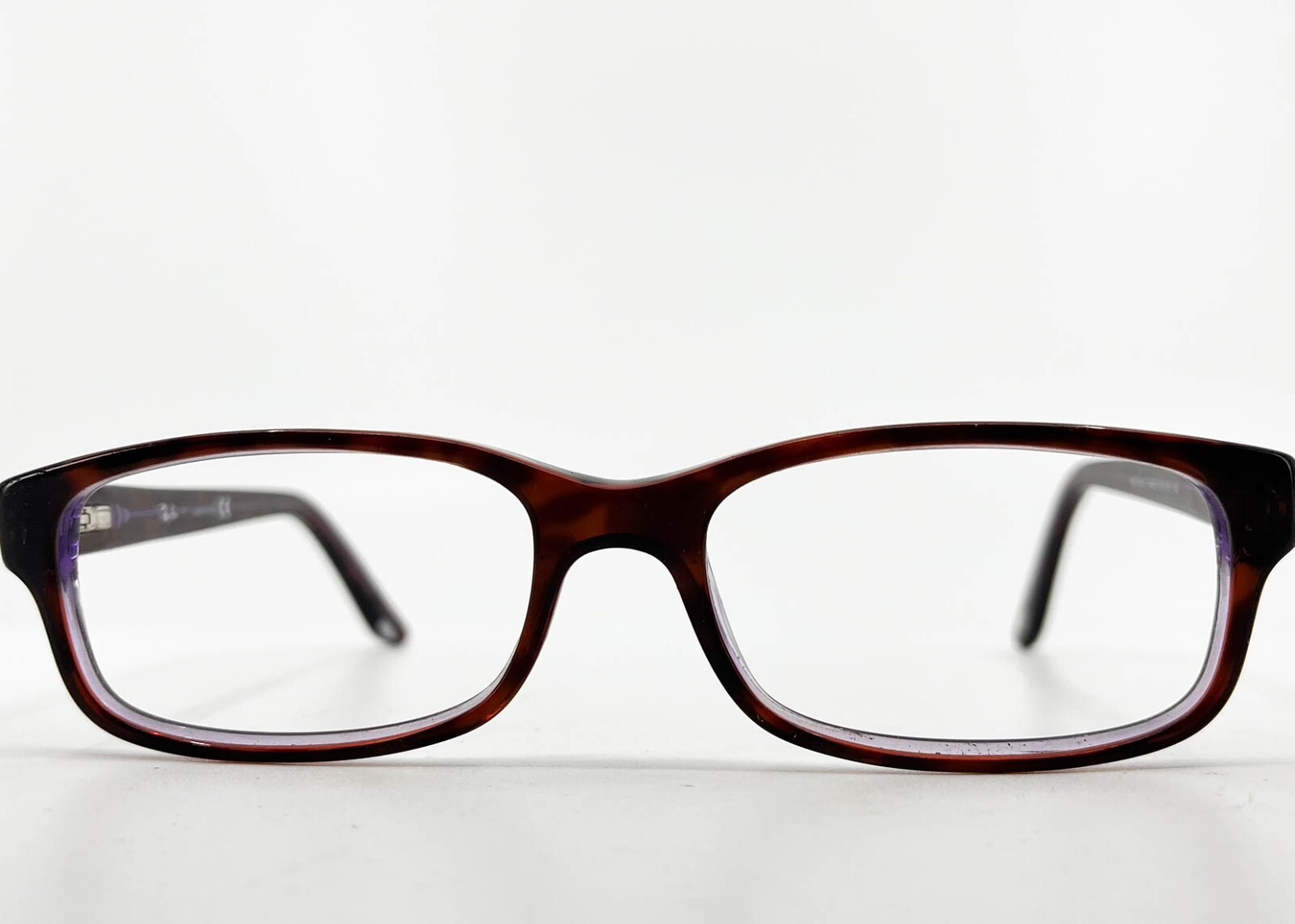 Ray-Ban Eyeglasses RB5187 2442 Tortoise Purple Rectangular Frames 52-16 ...